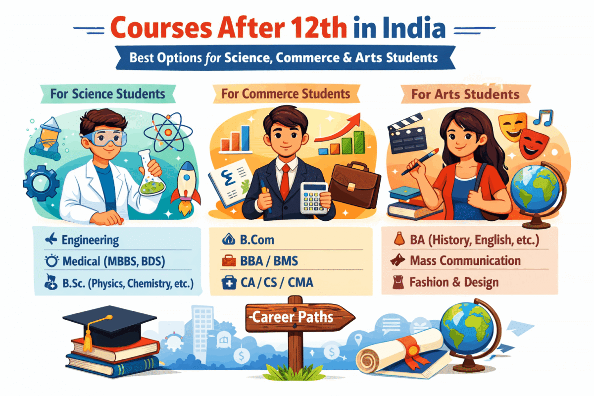 Best Courses After 12th for Science, Commerce & Arts (2026)